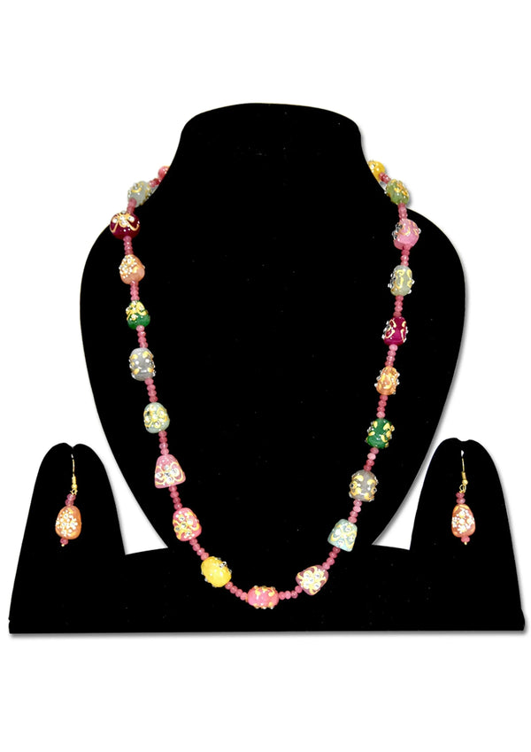 Multi-Color Bead Necklace set - Stylish and Vibrant